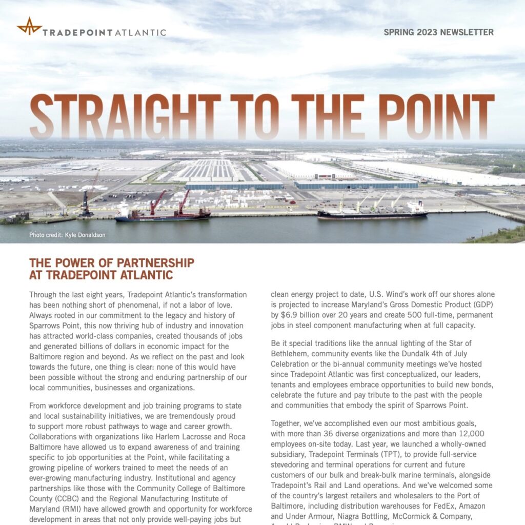 Tradepoint Atlantic Industry in Motion East Coast Port and Logistics Center